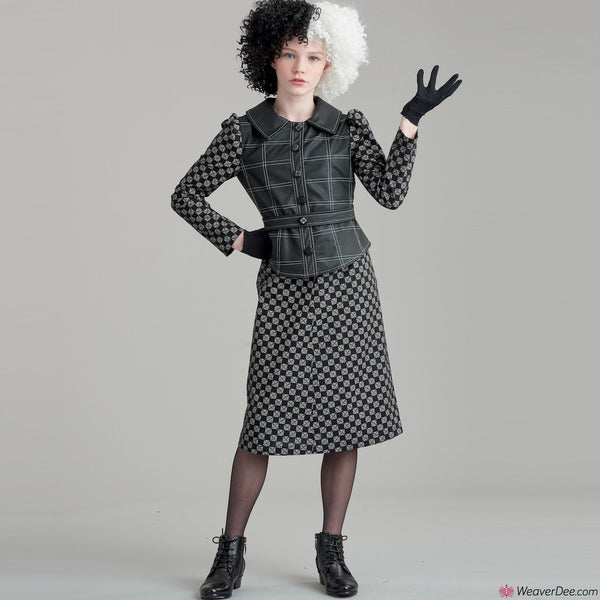 Disney Simplicity Pattern S9345 Girls' Cruella de Vil Costumes ...