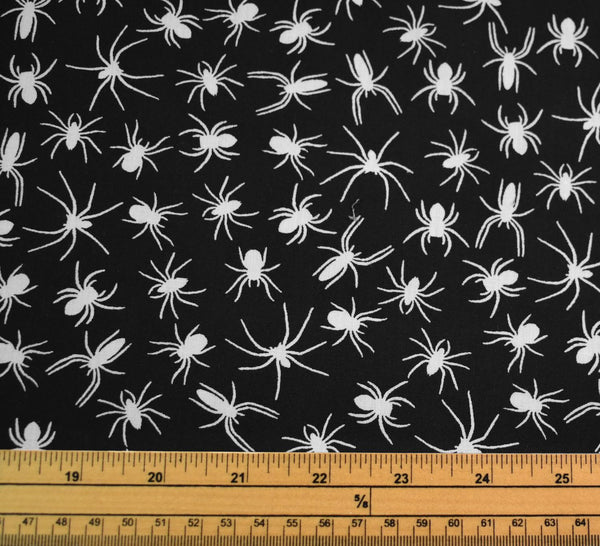 Incy Wincy White Spider Polycotton Fabric – WeaverDee.com