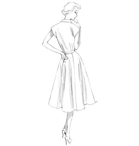 Vogue Pattern V9000 Vintage 1950s Misses' Button-Up Shirtdresses & Bel ...