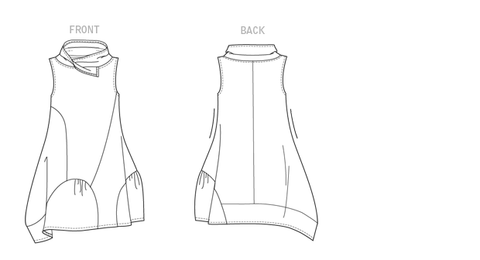 Vogue Pattern: V9112 Misses' Asymmetrical Seam-Detail Dress - Marcy ...