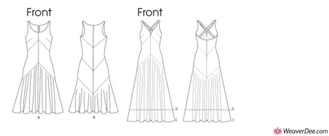 Vogue Pattern V8814 Misses' Drop-Waist Dresses – WeaverDee.com